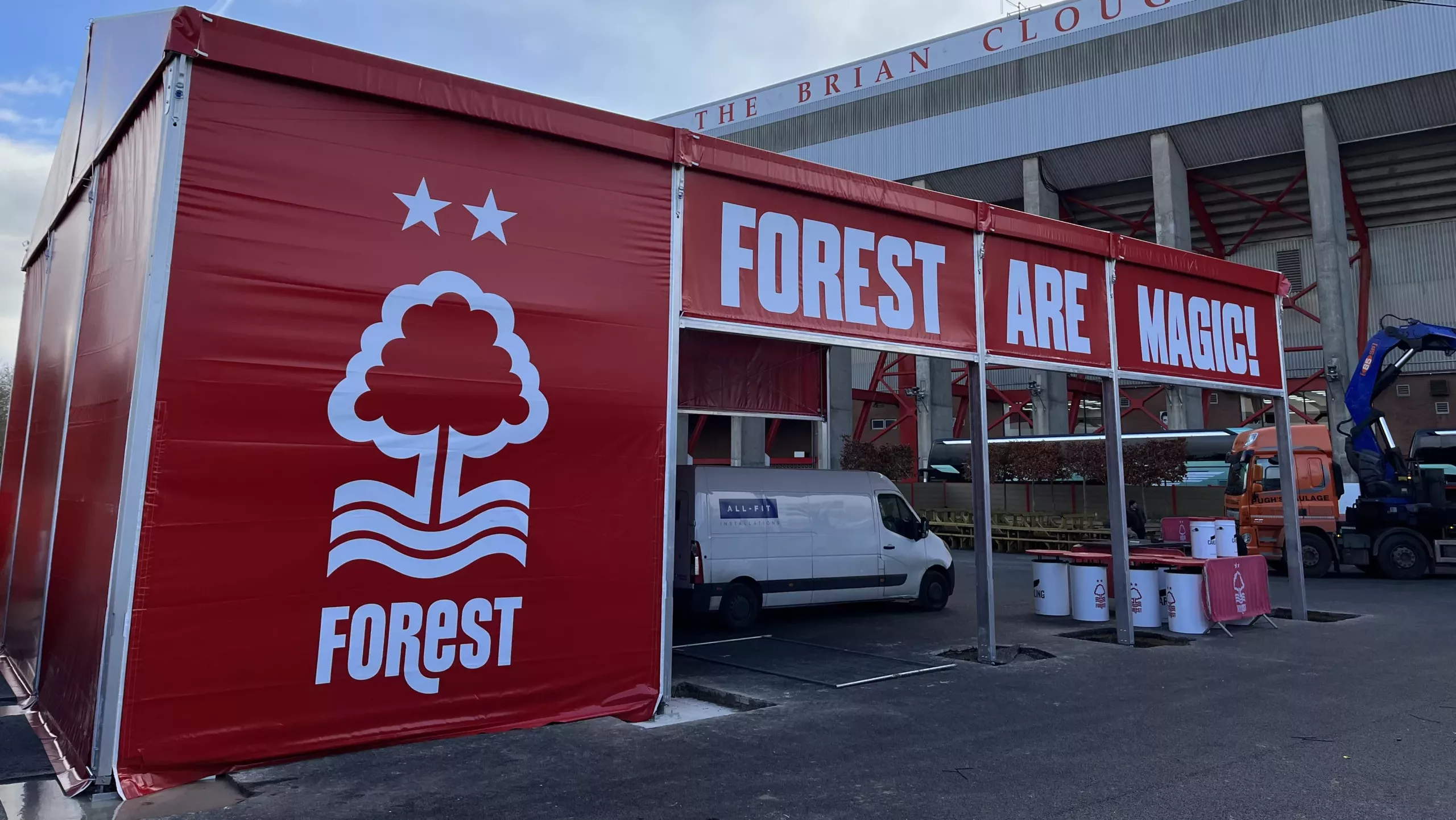 Fan Zone Canopy Notts Forest | Mar-Key Group